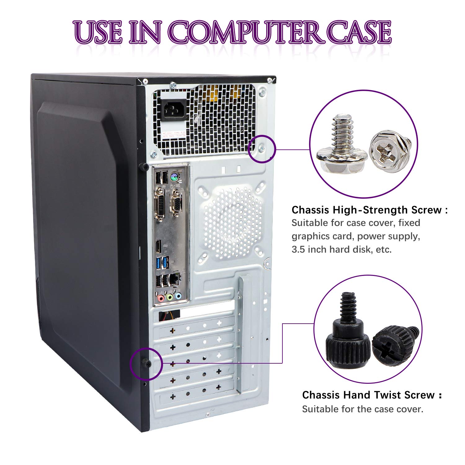 Комплект 330 винта за компютри, JENUOS®, FAC, дистанционери, Multicolor ...