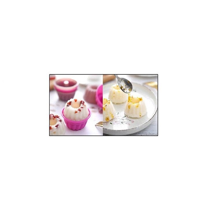 Forme din silicon pentru prajituri, mini-guguluf, 6 piese, Multicolor ...