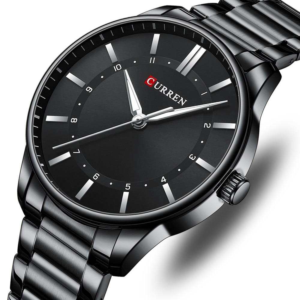 Ceas barbatesc Curren Yelt, Otel inoxidabil, Negru / Negru - eMAG.ro