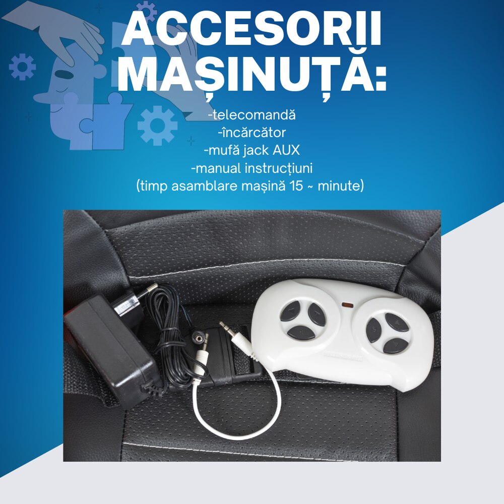 Masina electrica cu roti din cauciuc, Mercedes Benz GTR AMG, bebetop ...