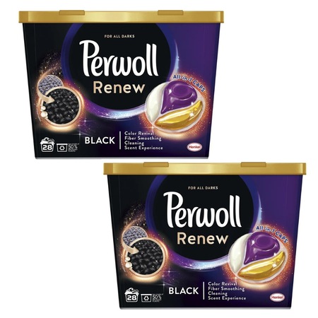 Pachet x 2 : Detergent capsule Perwoll Renew & Care, Black, 28 spalari ...