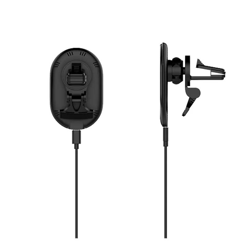 Incarcator auto wireless magnetic 15W Qi, compatibil iPhone MagSafe ...