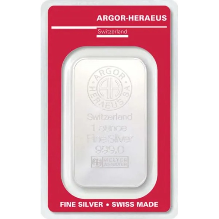 Lingou Argint, Argor-Heraeus, 31,10 gr, (o uncie), puritate 999,0 - eMAG.ro