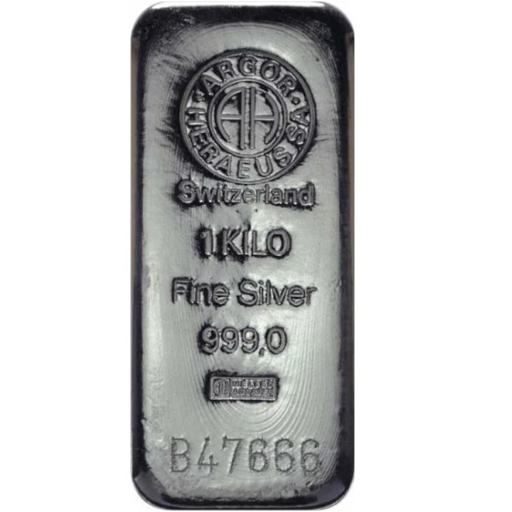 Lingou Argint, Argor-Heraeus, 1000 gr (1 KILO), puritate 999,0 - eMAG.ro