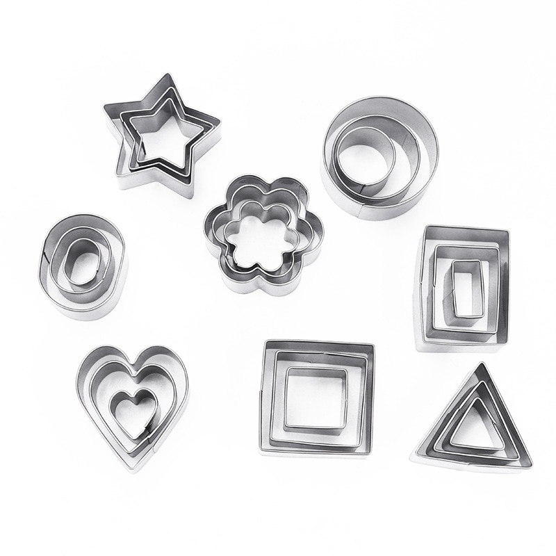 Set forme de prajituri, Inox, 24 bucati - eMAG.ro