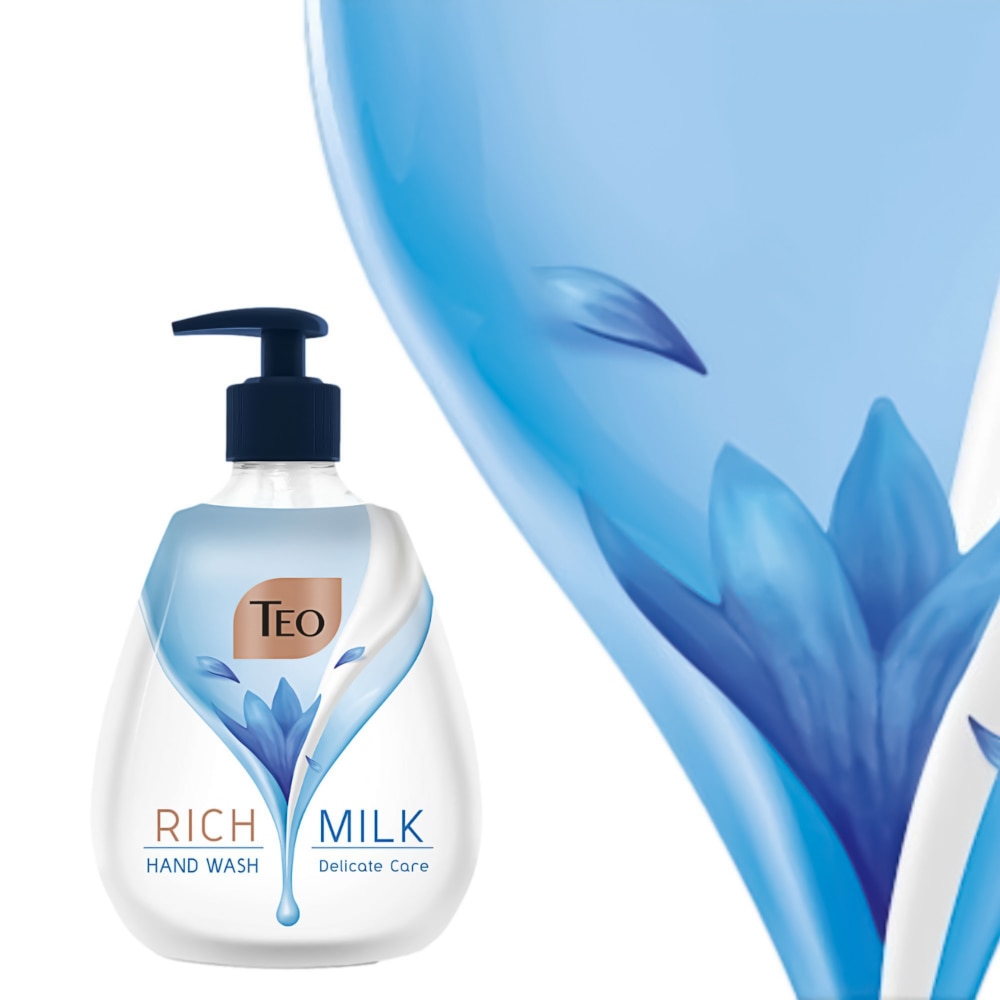 Set 4 x Sapun Lichid Teo Rich Milk Delicate Care, 400 ml - eMAG.ro