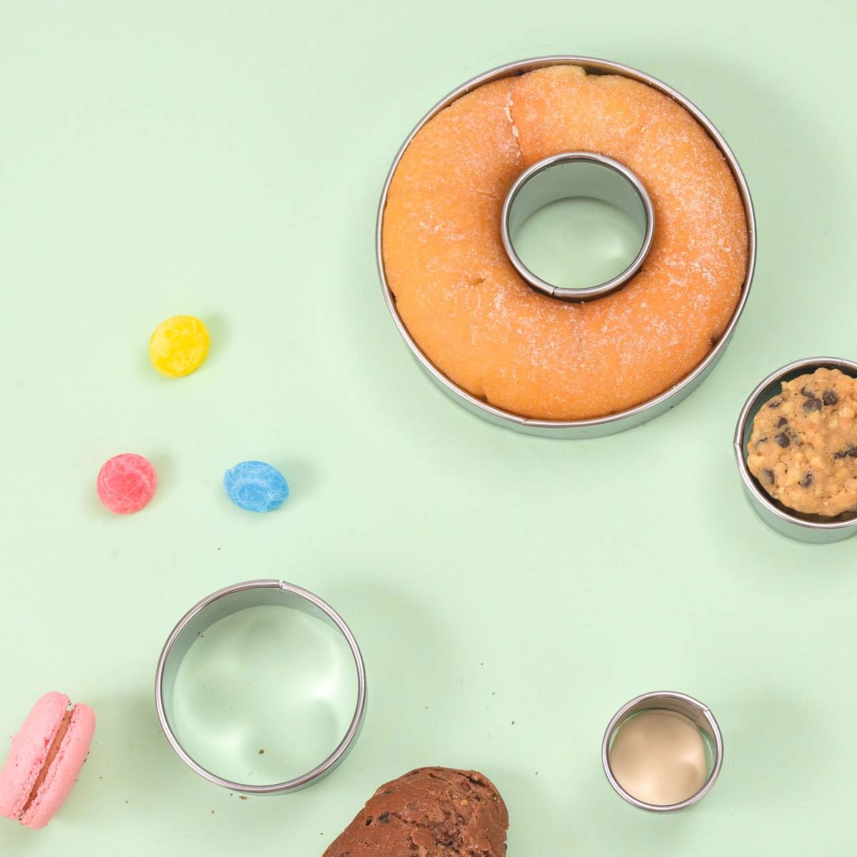 Set forme de prajituri, Inox, 12 bucati - eMAG.ro