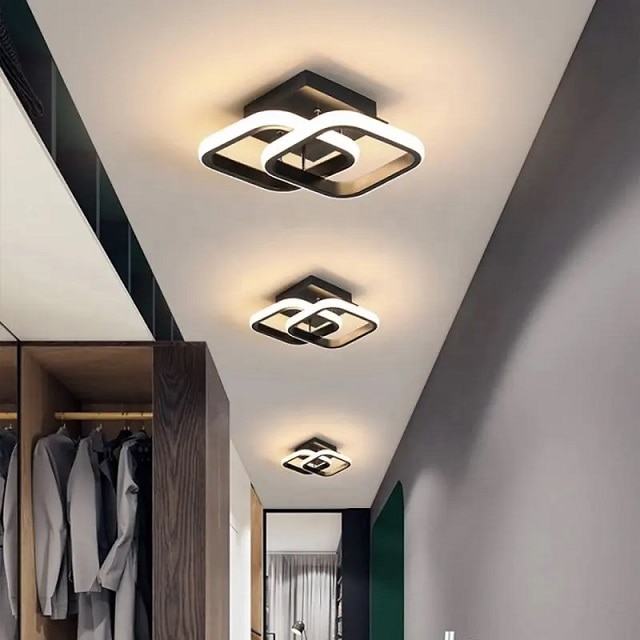 Aplica Quantum Design Square, LED, Negru, Interior, 2025 - eMAG.ro