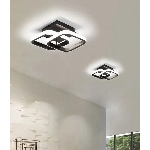 Aplica Quantum Design Square, LED, Negru, Interior, 2025 - eMAG.ro
