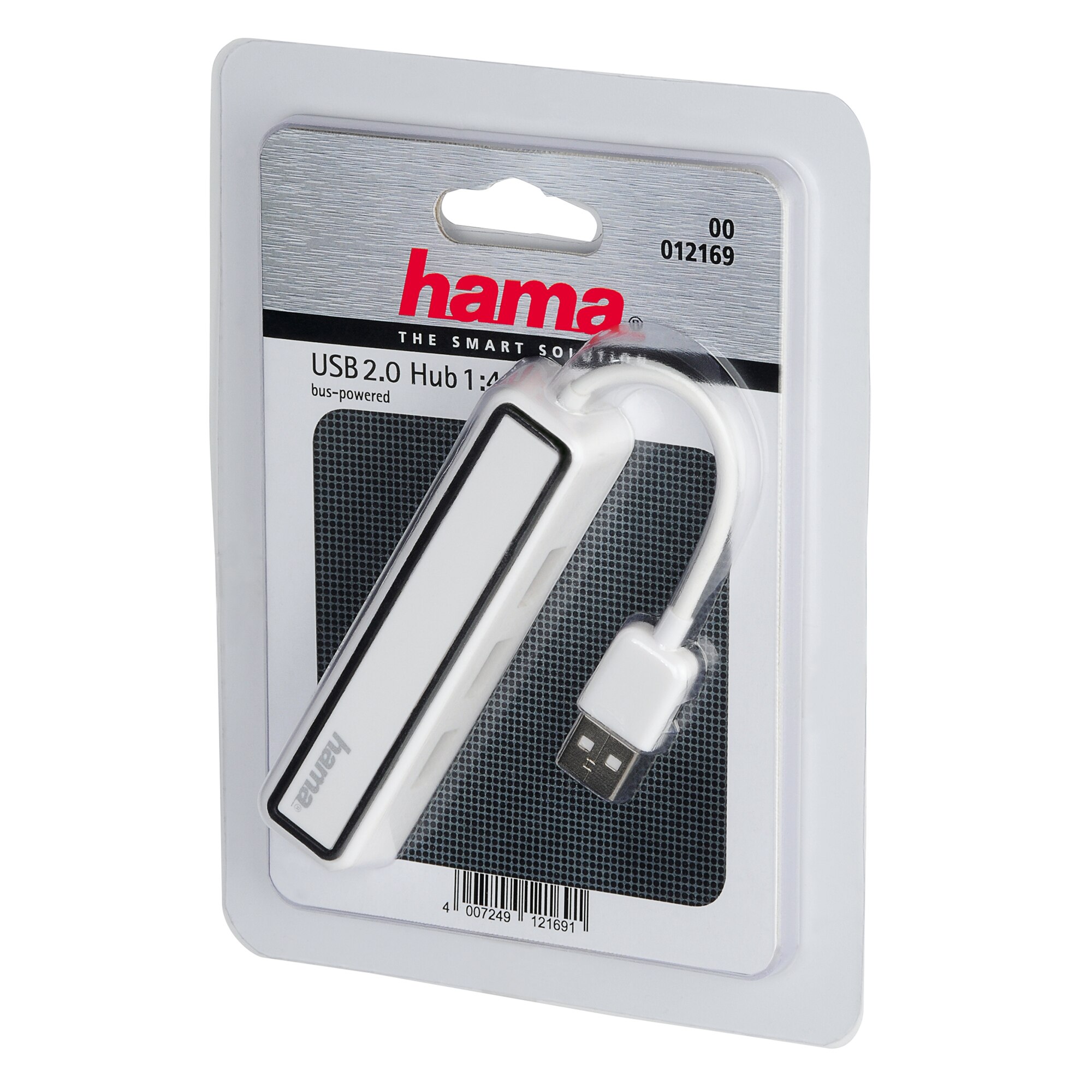 Hub Hama 12169, 4 porturi, USB 2.0, Alb - eMAG.ro