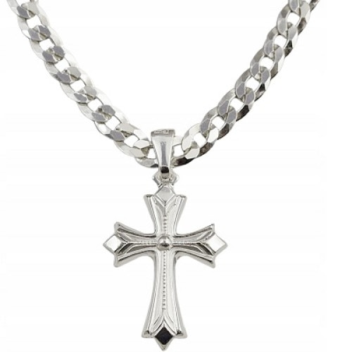 Lant pentru barbati, Amor, Argint, 50 cm, Argintiu - eMAG.ro