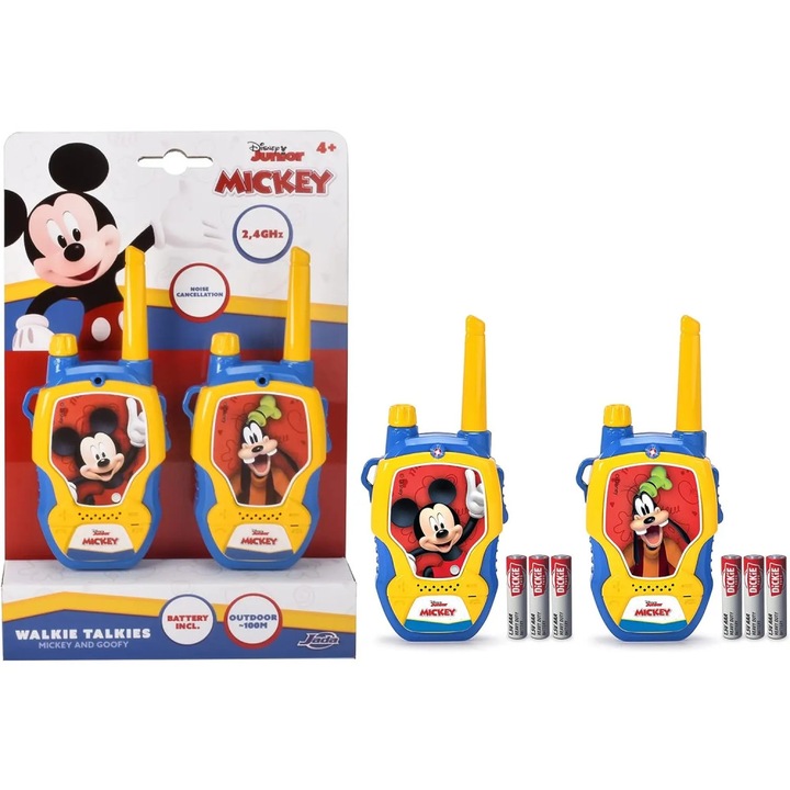 Set 2xWalkie Talkie, Jada Toys, Mickey si Goofy, 3+ - eMAG.ro