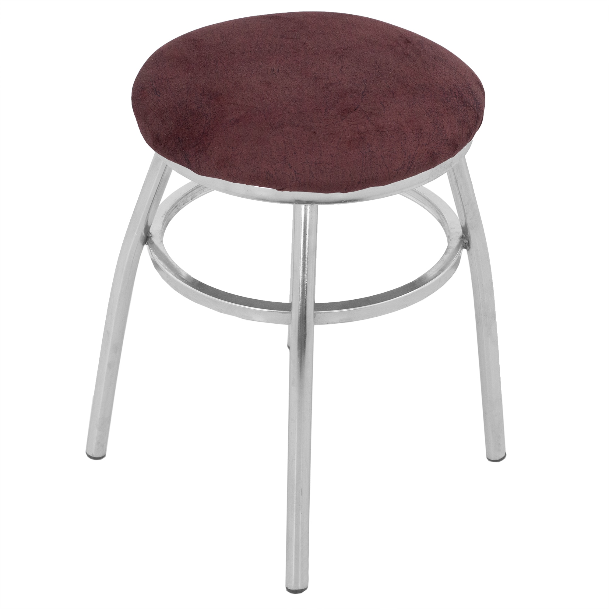 Scaun tip taburet, DENVER, Odesa, cadru cromat, tapitat, stofa, bordo ...