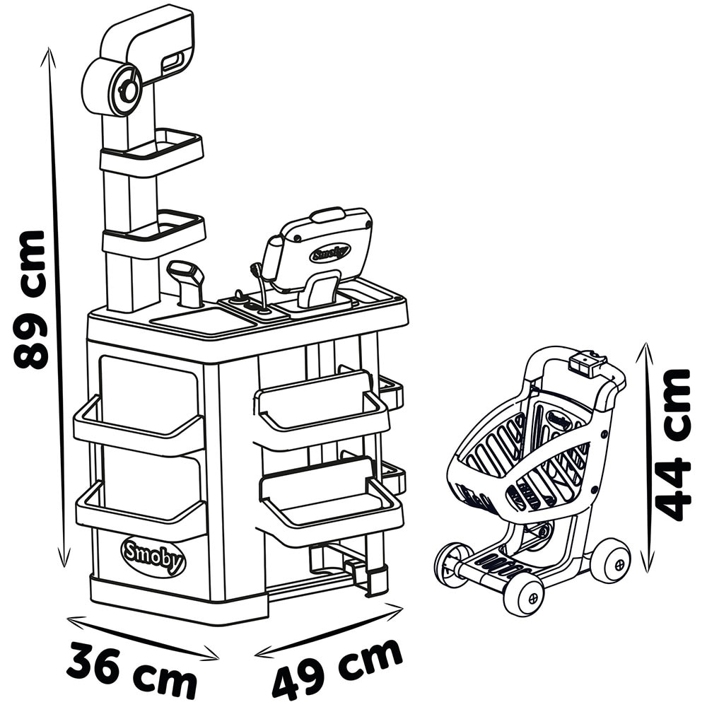 Magazin pentru copii Smoby Market cu 34 accesorii - eMAG.ro