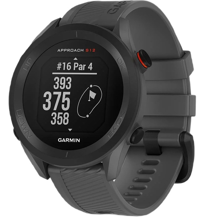 Ceas Smartwatch Garmin Approach S12 2022 Edition, 44 mm, HR, GPS, Slate ...