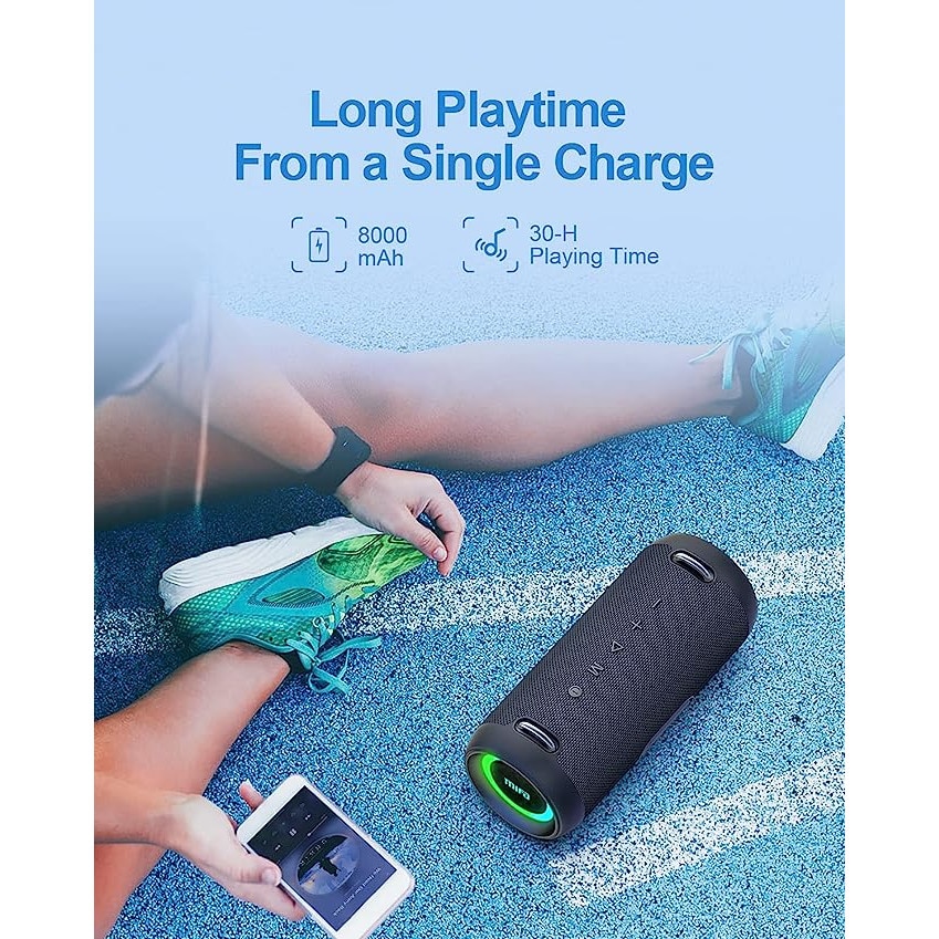 Boxa Portabil MIFA A90, 60 W, Wireless, IPX7 Waterproof RGB LED Light ...