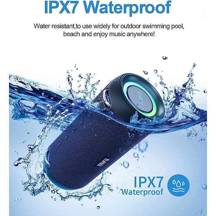 Boxa Portabil MIFA A90, 60 W, Wireless, IPX7 Waterproof RGB LED Light, 30 H Battery, USB/Micro ...