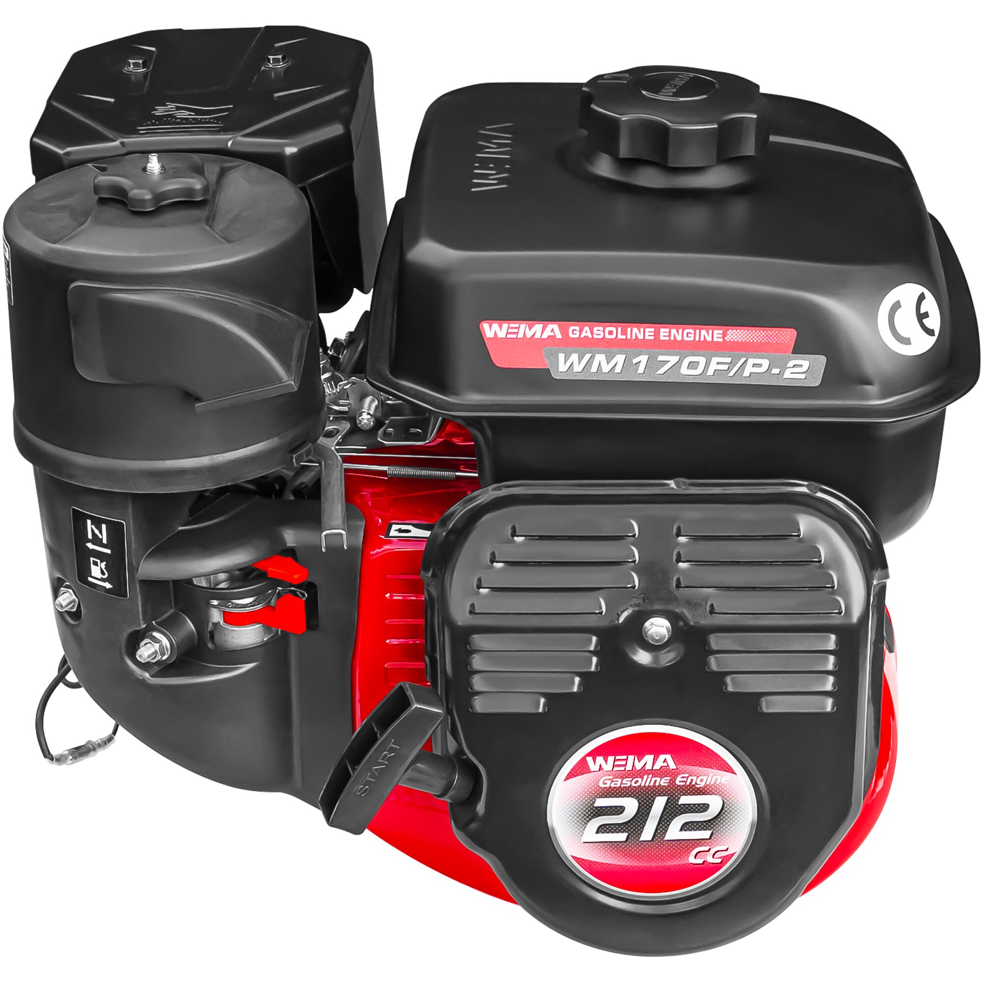 Motor Weima WM170F/P-2 cu ax conic, 7CP, benzina, 212cc, 3.6L, conicitate ax 16-20mm - eMAG.ro