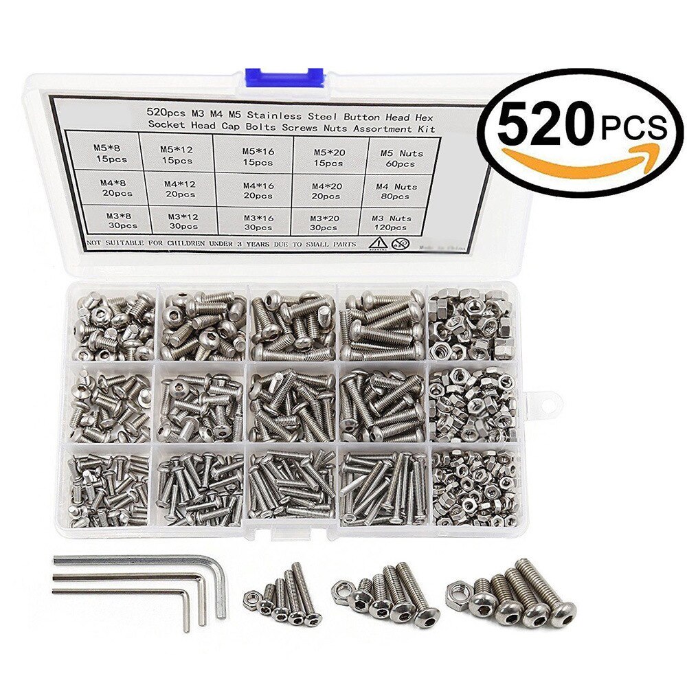 Set suruburi, M3 M4 M5, 520 bucati - eMAG.ro