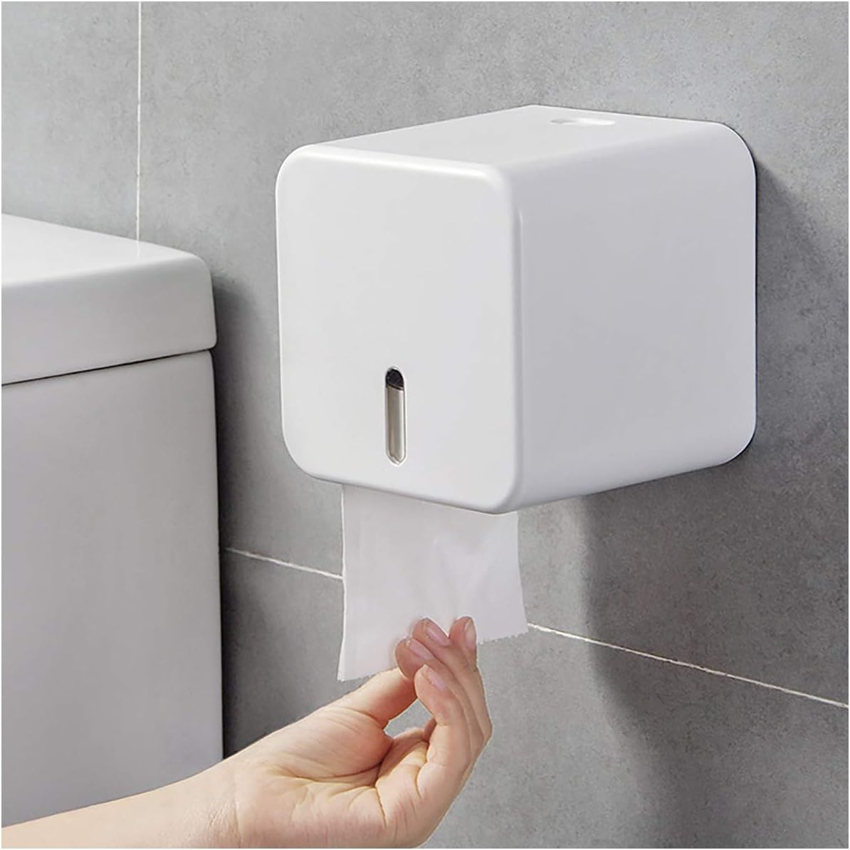 Dozator pentru hartie igienica, Sunmostar, ABS, 12.5x12.5x12.5 cm, Alb ...