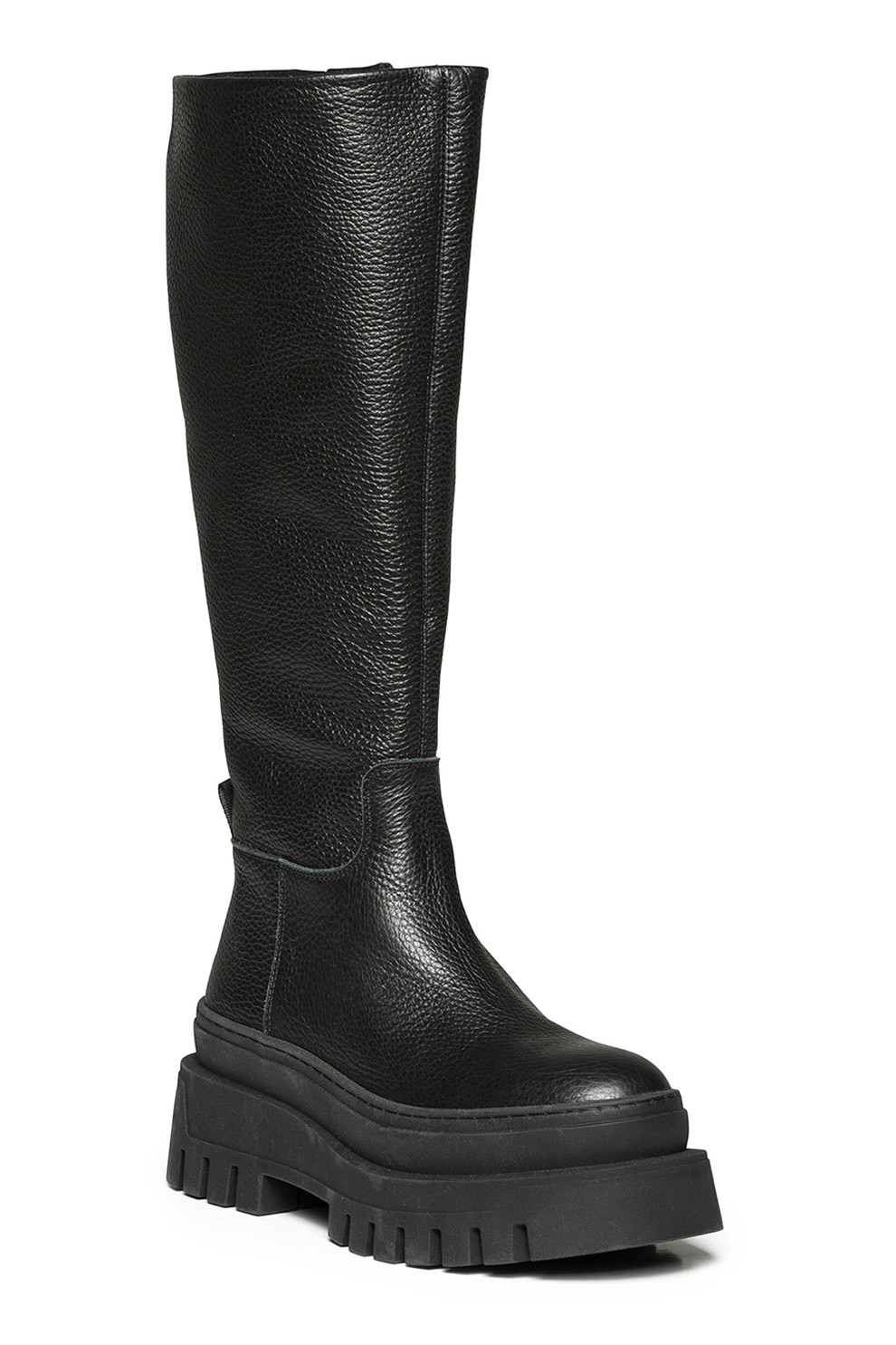 Steve Madden, Високи кожени ботуши Chipp, Черен, 41 - eMAG.bg