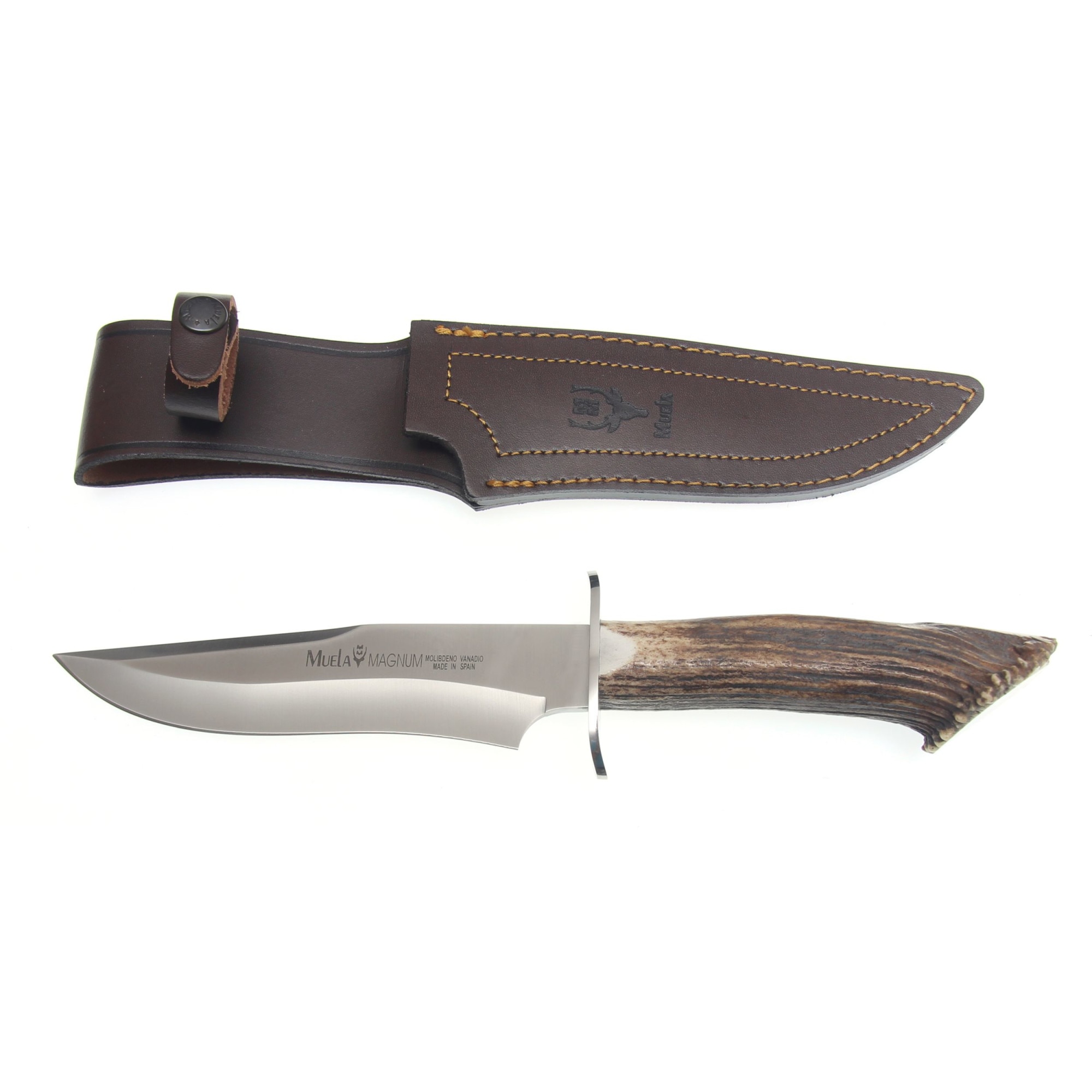 Cutit Vanator Cerb, Teaca Piele, Lama 17.5cm, Muela Magnum-17S - eMAG.ro