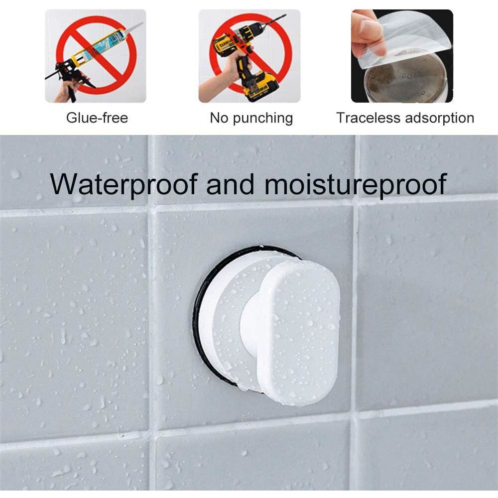 Maner multifunctional cu ventuza, Sunmostar, PVC/ABS, 2 bucati, Alb ...