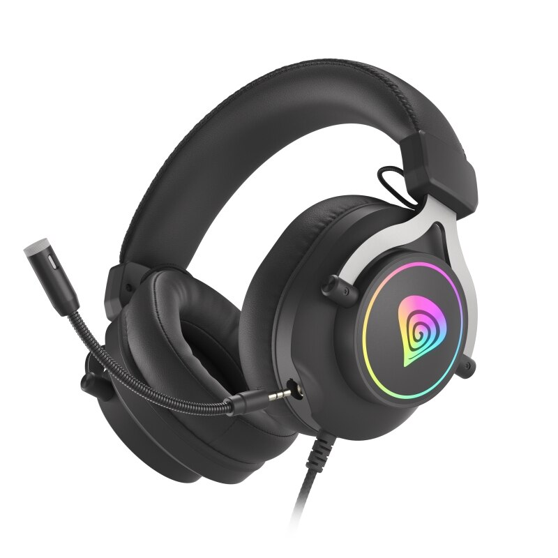 Casti gaming cu microfon detasabil, Genesis, Jack 3.5 mm/USB-A ...