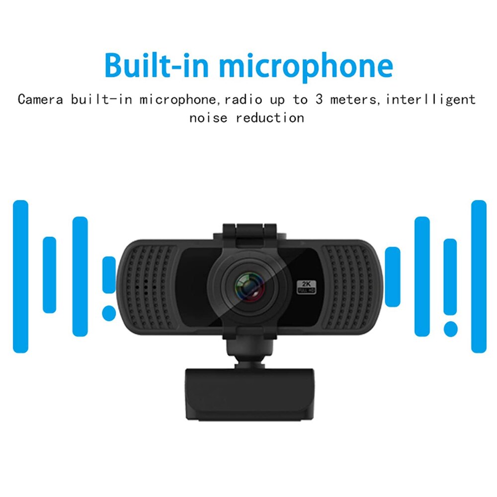 Camera web, Full HD, Cu microfon, Negru - eMAG.ro