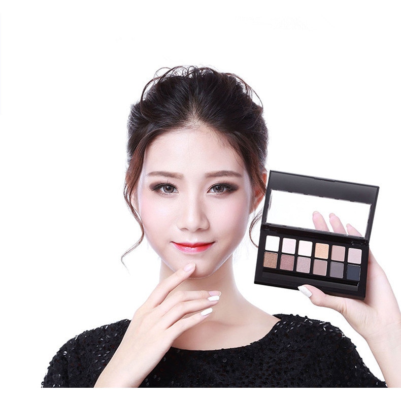 12 палитра сенки за очи, Qiaoyan, матов/блестящ вид, 9,6 g, 01# - eMAG.bg