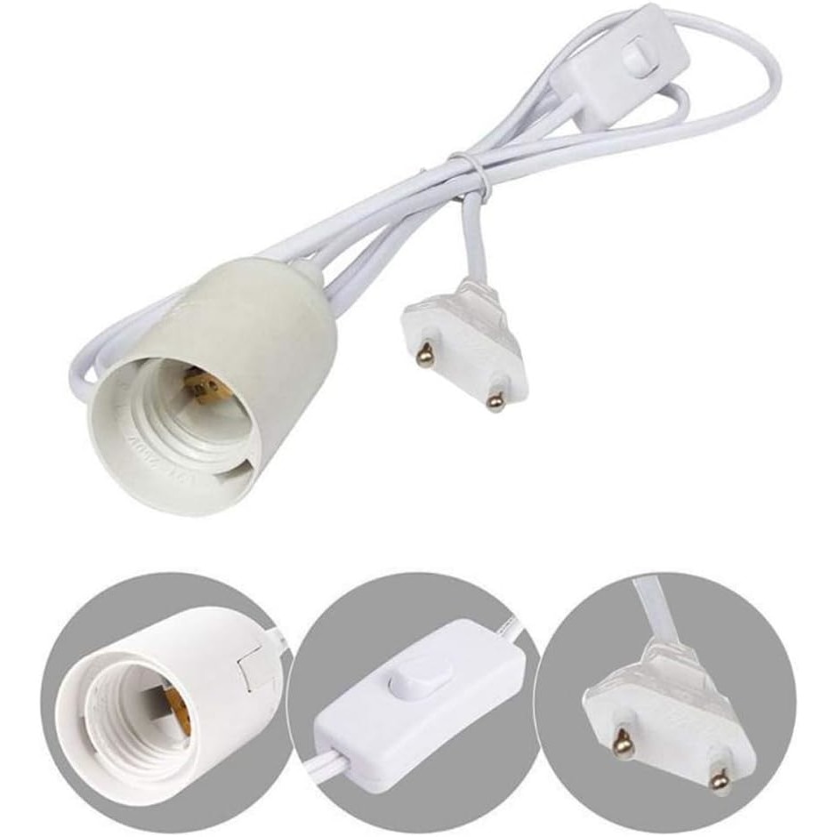 Set de 2 prelungitoare pentru bec, Alb - eMAG.ro