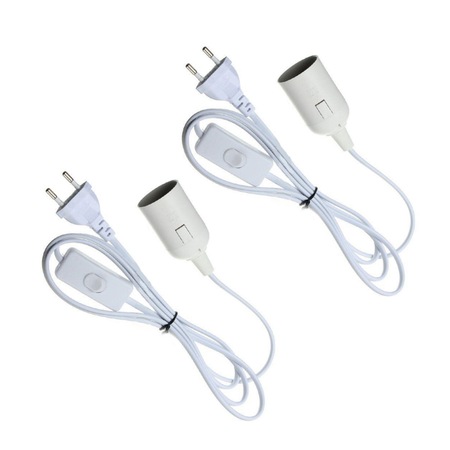 Set de 2 prelungitoare pentru bec, Alb - eMAG.ro