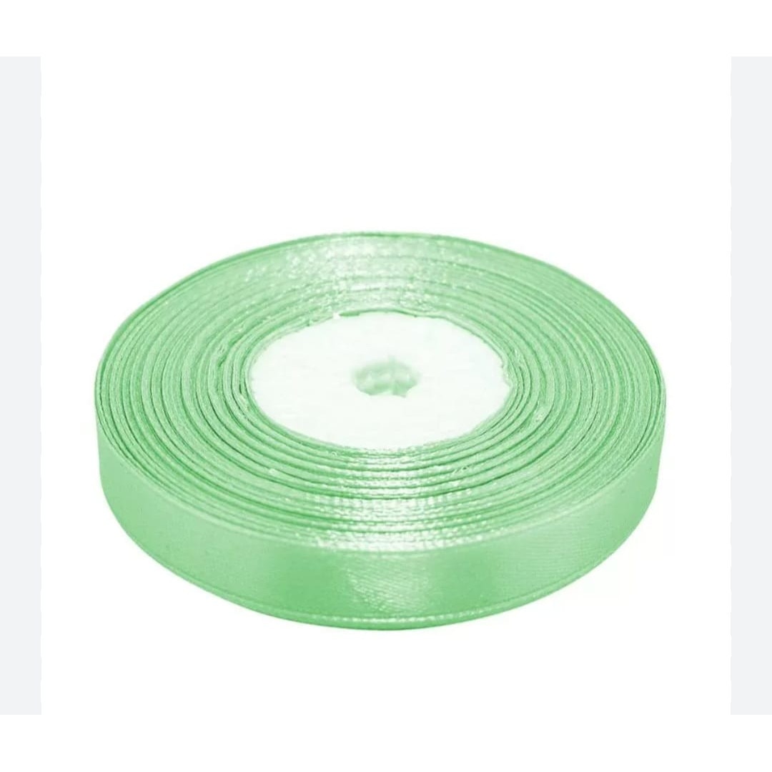 Panglica satinata, latime 1 cm, 1 rola 22.9 m verde deschis - eMAG.ro