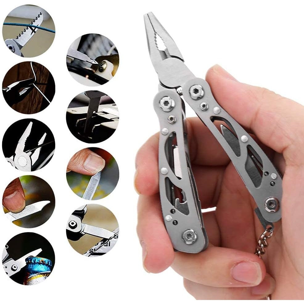 Cleste multifunctional pliabil camping, Aluminiu, 7.5 x 3.6 cm ...