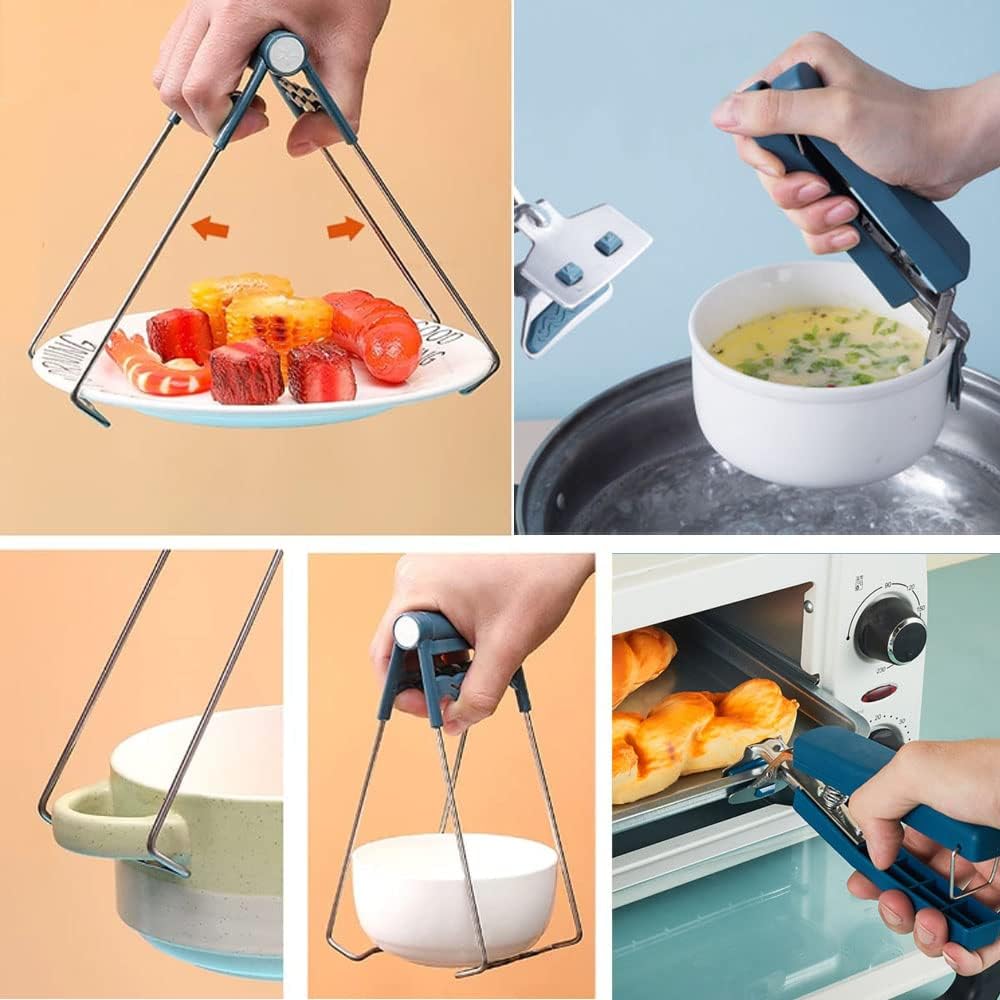 Set de 4 cleme pentru bol, BOMSTOM, Maner universal, cleste pentru ...