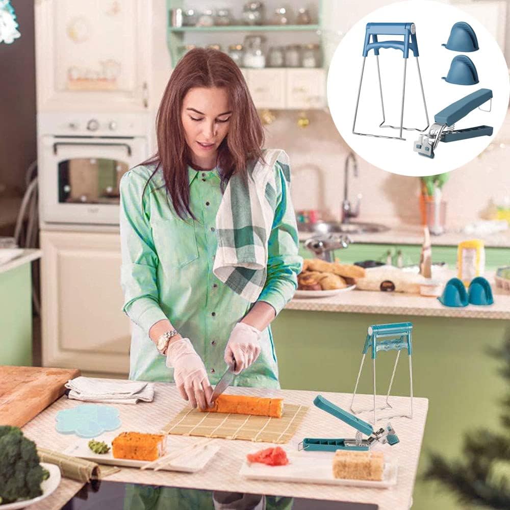 Set de 4 cleme pentru bol, BOMSTOM, Maner universal, cleste pentru ...