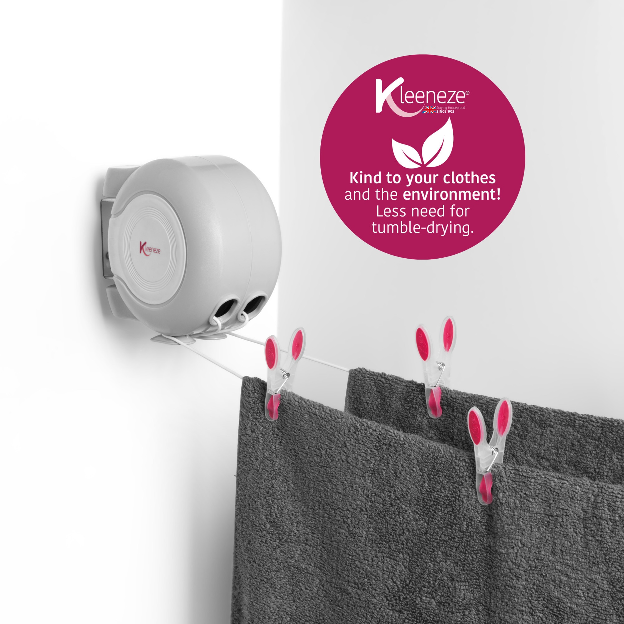 Uscator de rufe 2 linii Kleeneze, 30 m - eMAG.ro