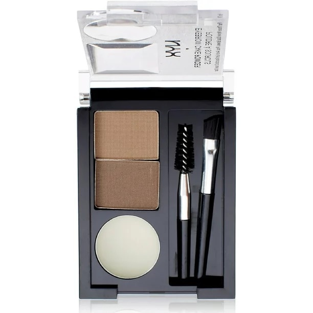 Set pentru stilizarea sprancenelor, NYX, Eyebrow Cake Powder, Blonde ...