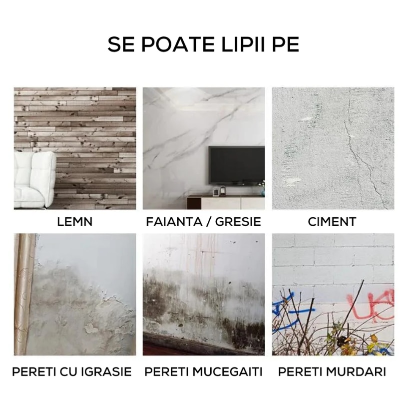 Set 10x Tapet 3D, autoadeziv/autocolant, At Performance, spuma moale ...