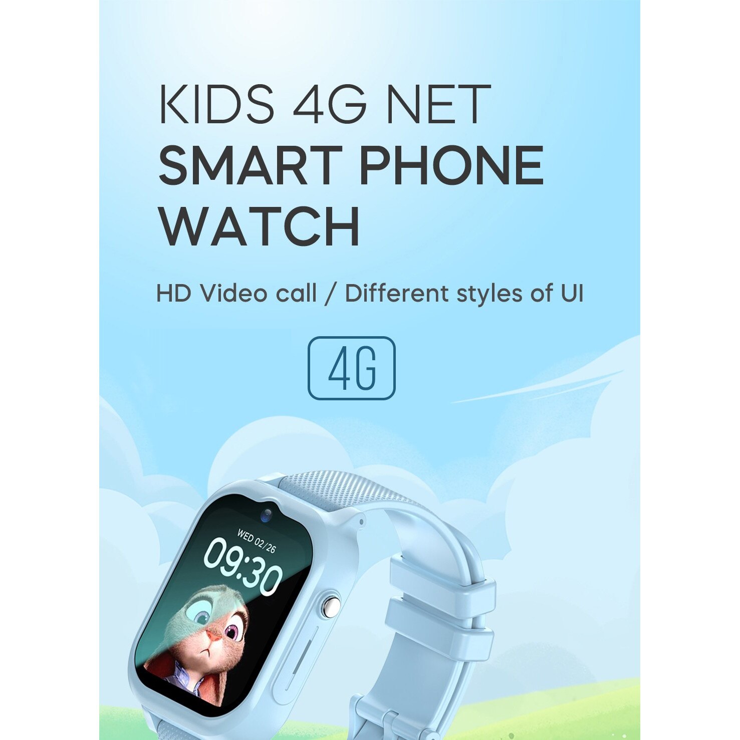 Set Smartwatch copii, 4G, cu GPS, monitorizare spion, buton SOS, slot ...