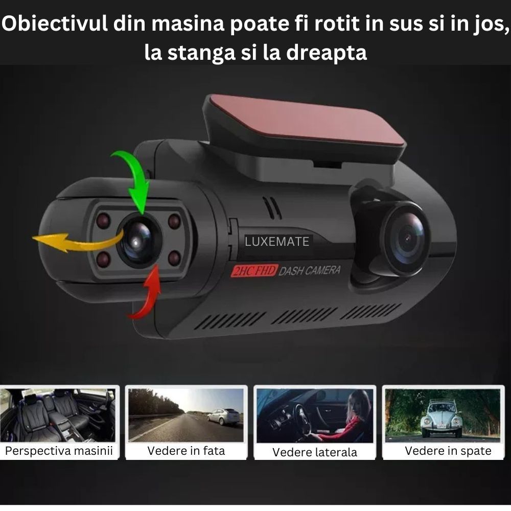 Camera Auto DVR - Inregistrare Full HD 1080p LUXEMATE, unghi de filmare ...