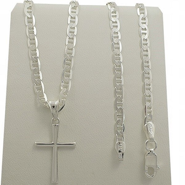 Lant pentru barbati, Amor, Argint, 50 cm, Argintiu - eMAG.ro