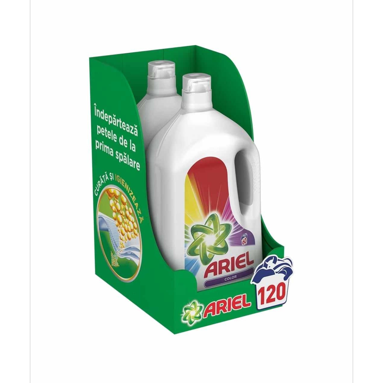 Detergent de rufe lichid Ariel Color, 120 spalari, 2x3.3l AR017 - eMAG.ro