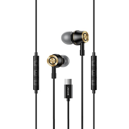 Casti Audio In-Ear Type-C, 1,2m, USAMS (EP-43), Black - eMAG.ro