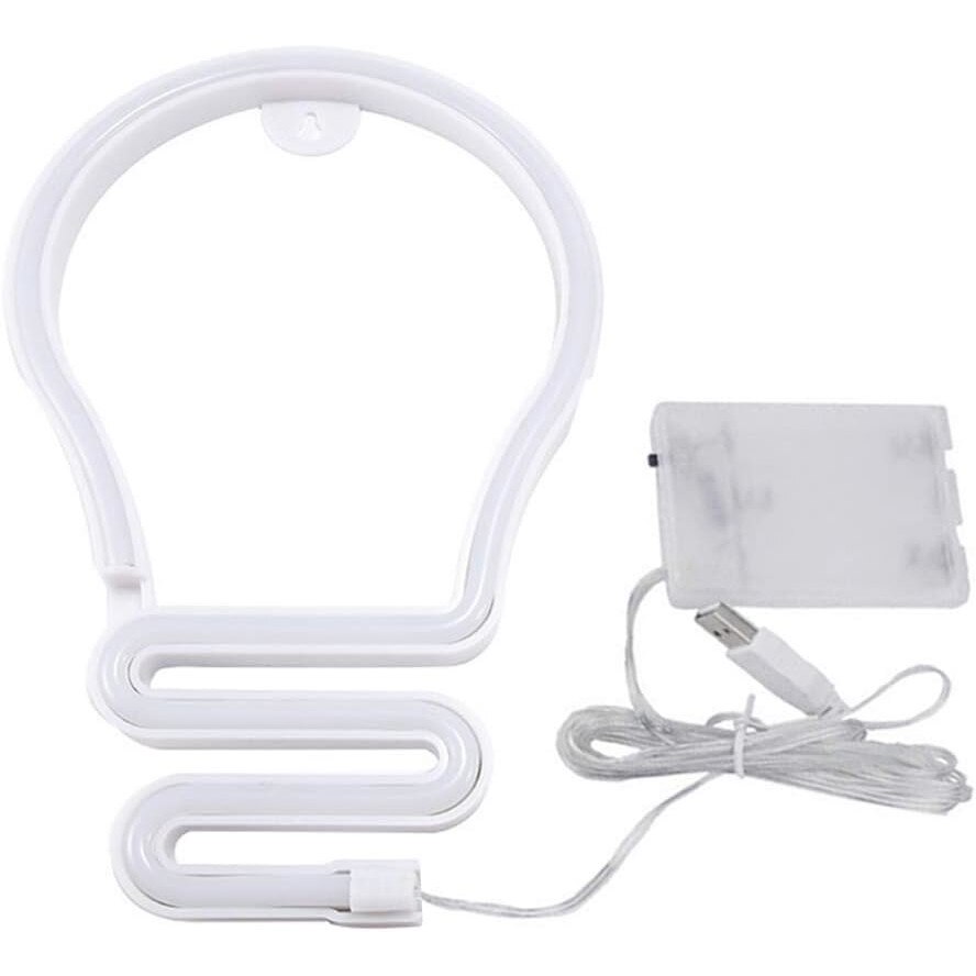 Decoratiune LED neon - Bec, Silicon/Acril, USB/Baterii, Galben (LGHY ...