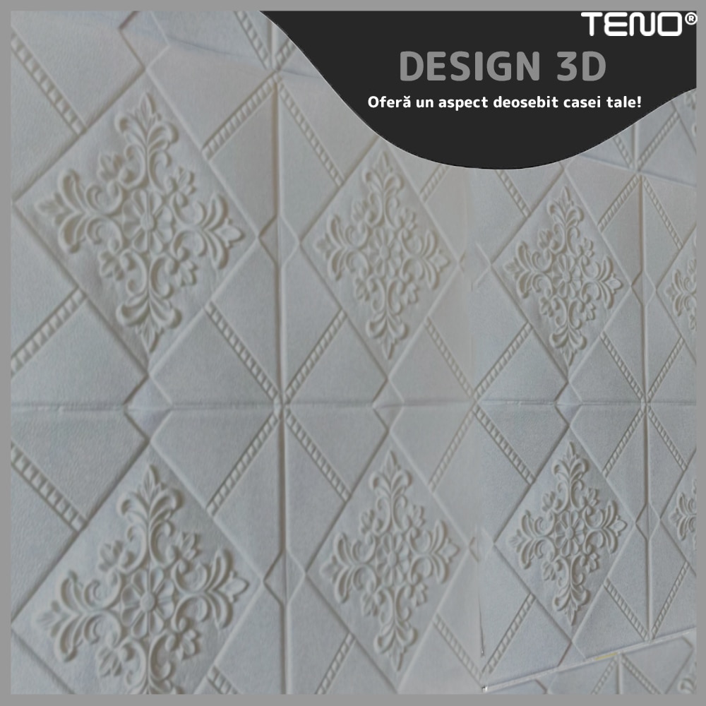 Set 20x Tapet 3D Teno®, autoadeziv, perete/tavan, model floral ...