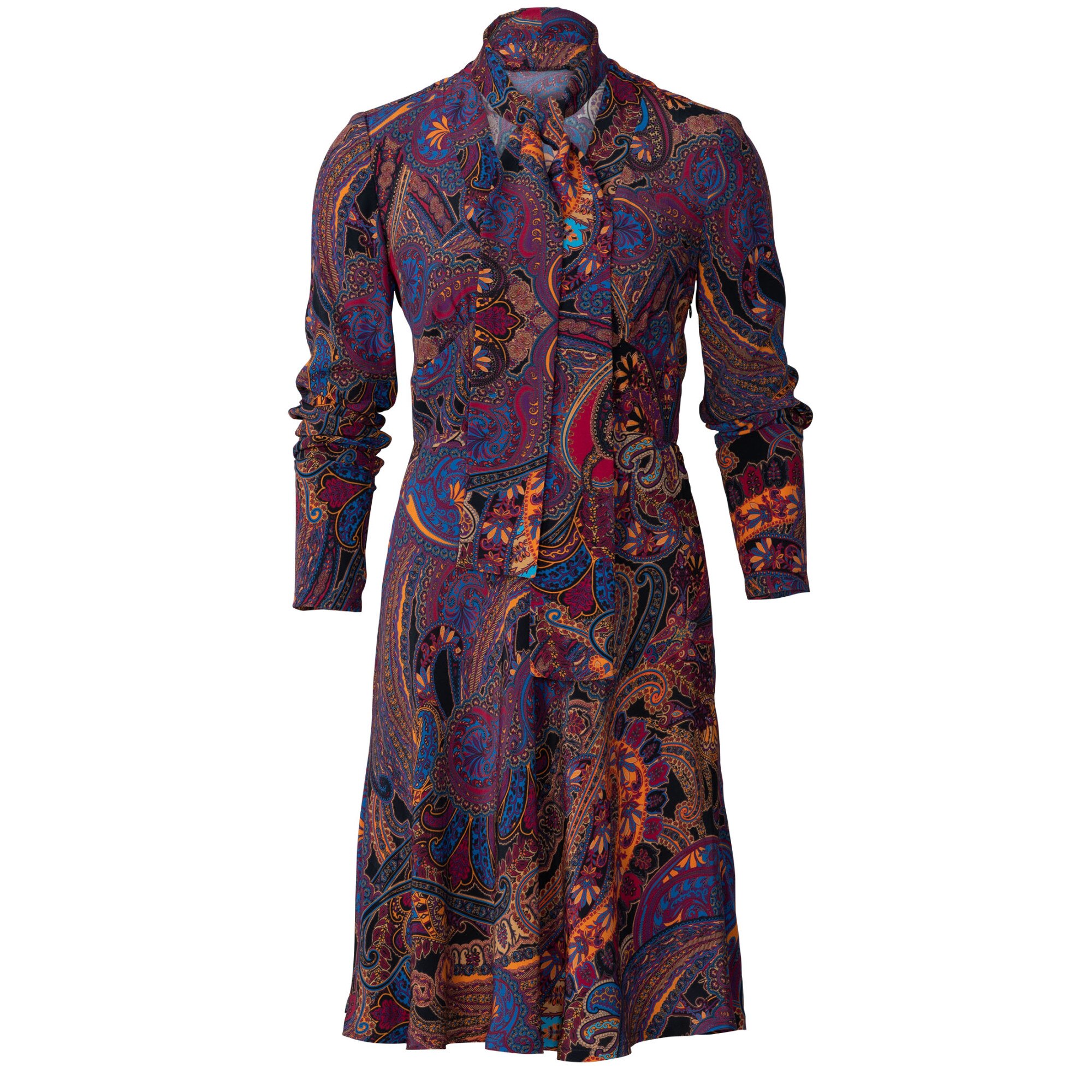 Tipar rochie eleganta, larga, cu/fara esarfa atasata la guler, pentru ...