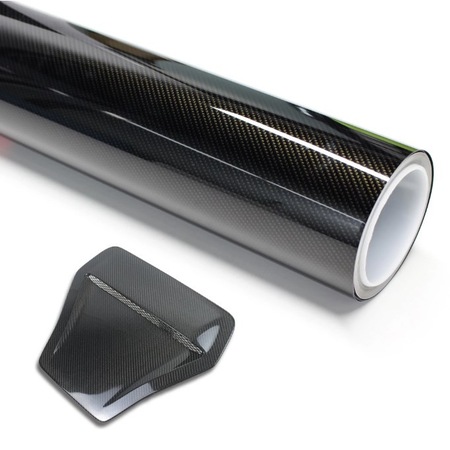 Folie Autocolant 9D carbon negru, 30cm x 200cm, tehnologie de eliminare ...