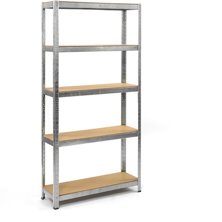 Smart Storage 954541 fém polc, 180 x 90 x 45 cm, 5 MDF polc, 100 kg ...