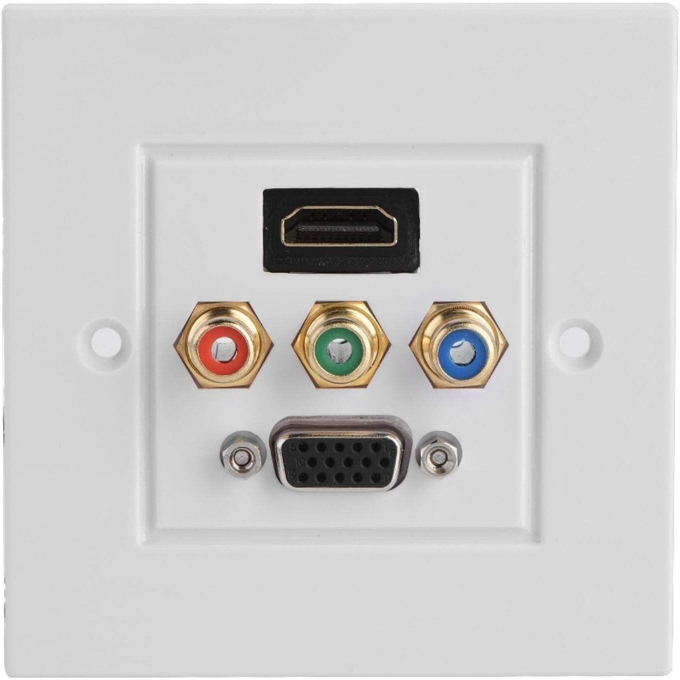 Priza multimedia, ABS, HDMI/VGA/USB, Alb - eMAG.ro